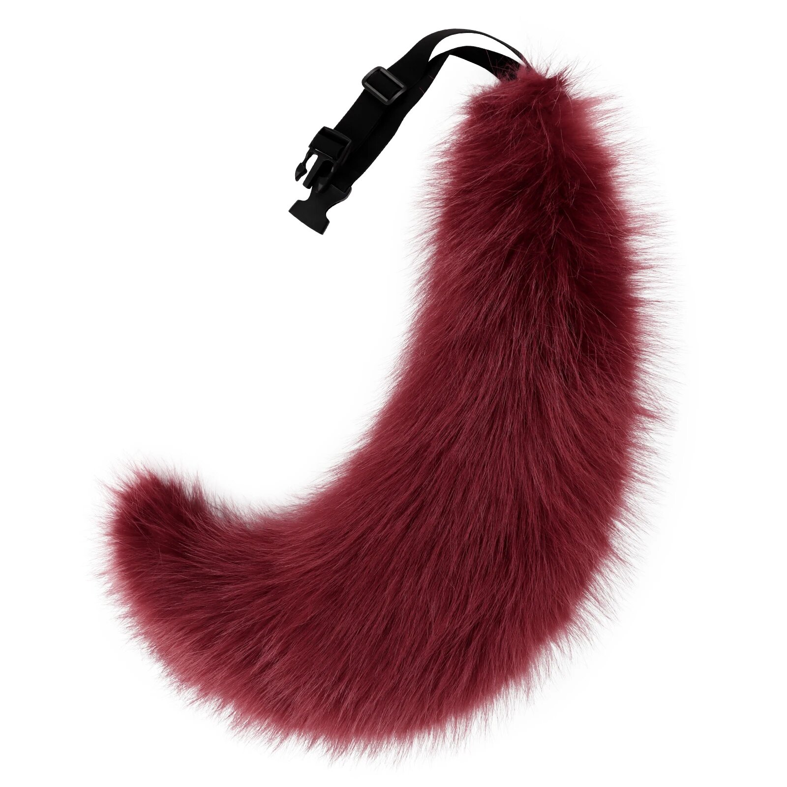 Лисий хвост из искусственного меха Красный, Winered