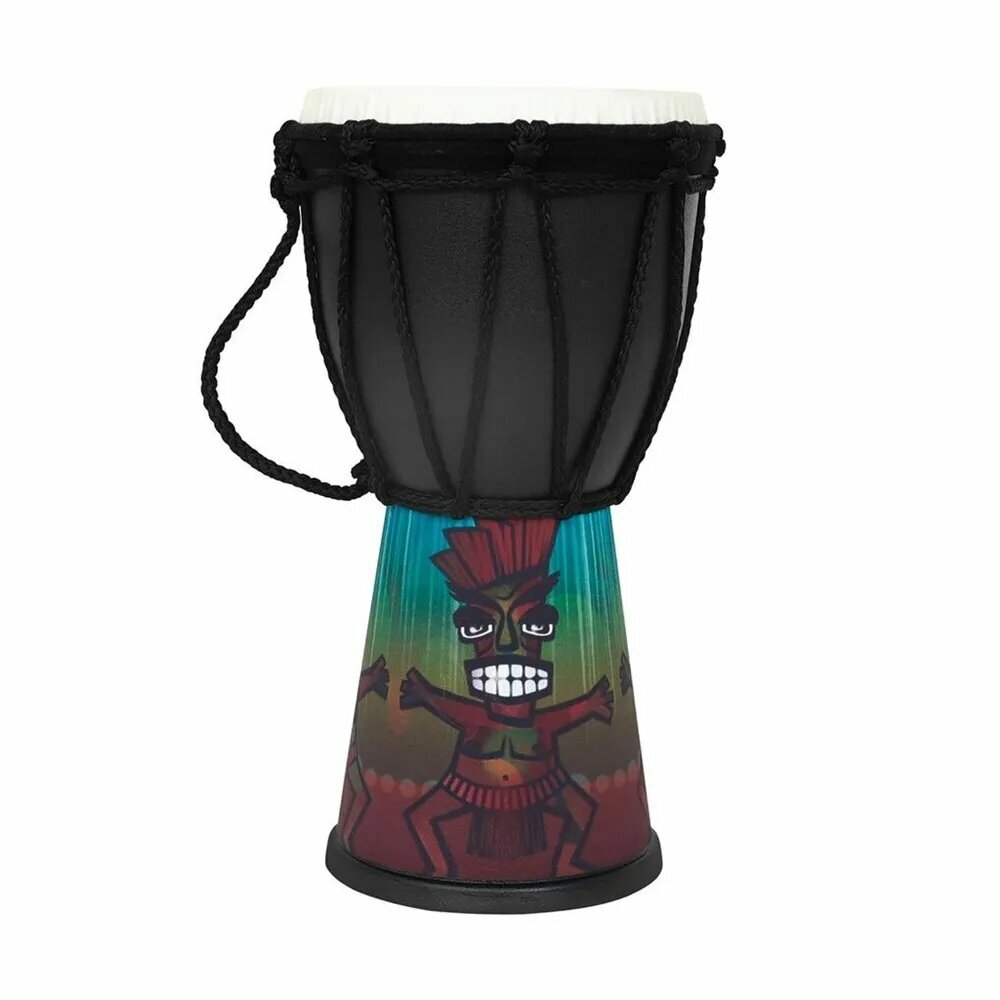 4-дюймовый африканский барабан ABS с барабанной полостью портативный детский тамбурин-Африканский злодей