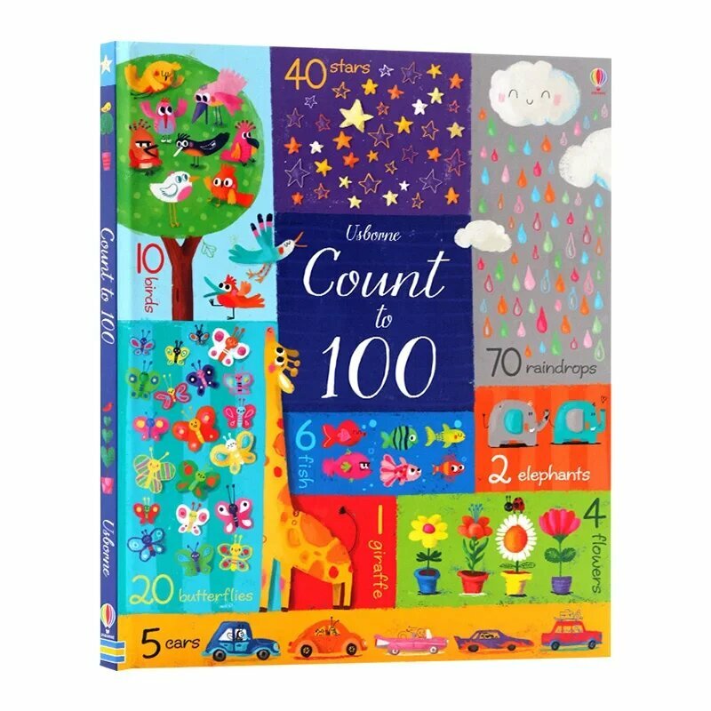 Книга Usborne "Счет до 100" для детей 2-5 лет