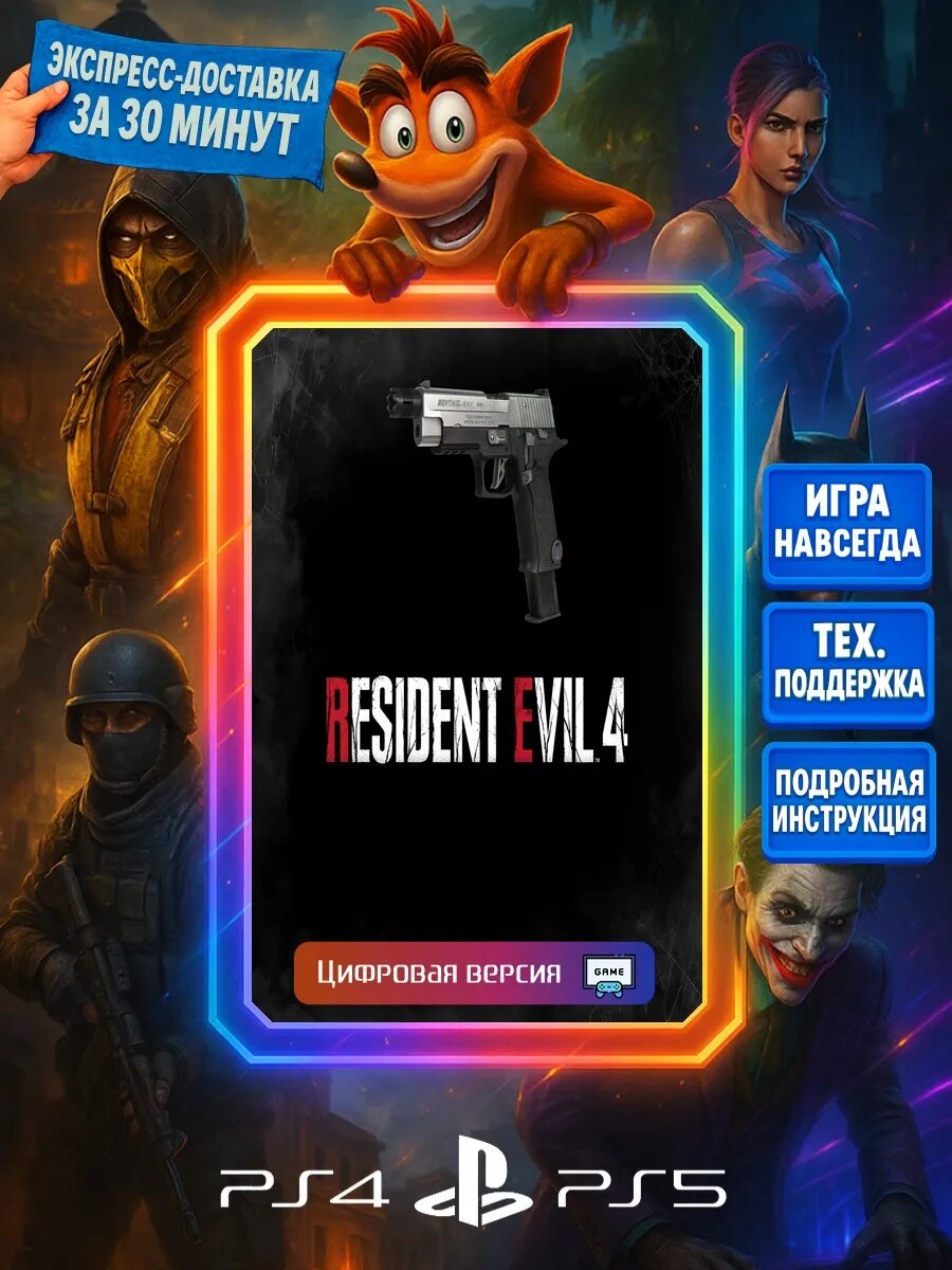 Resident Evil 4 особое оружие Sentinel Nine PS4/PS5 | Моментальная доставка | Ужасы