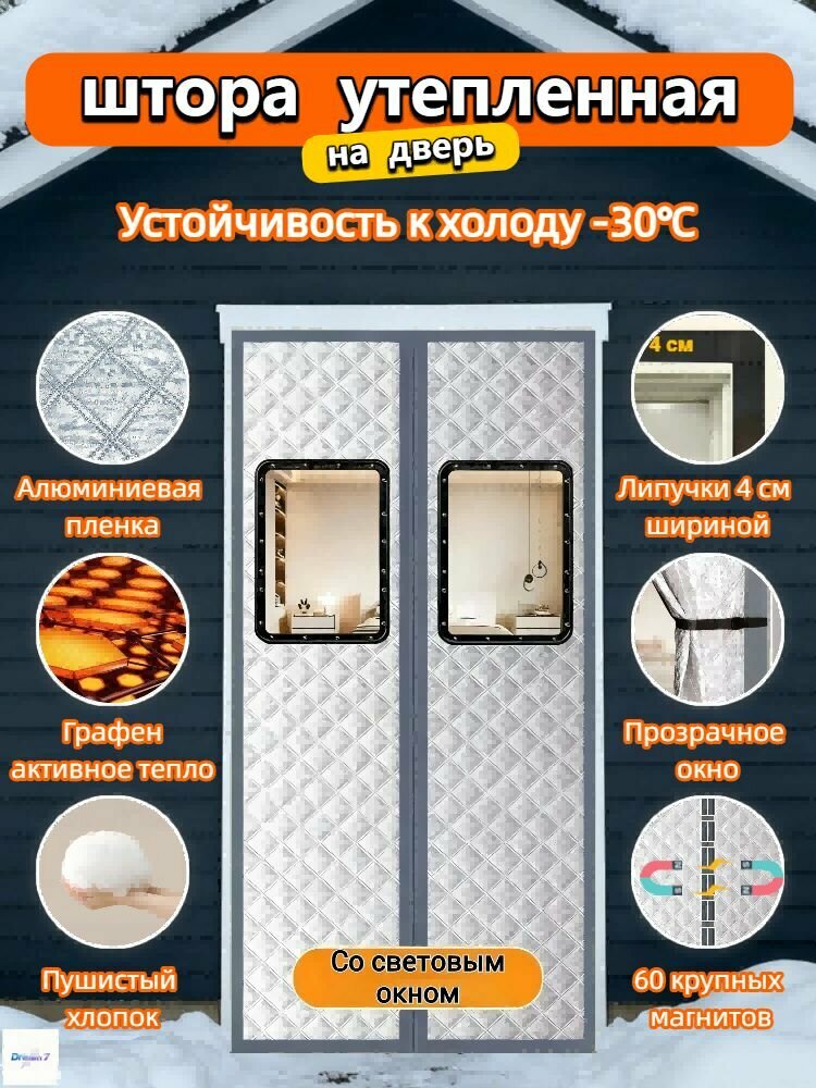 Графеновая Накопитель тепла дверная завеса, морозостойкая, магнитная дверная завеса