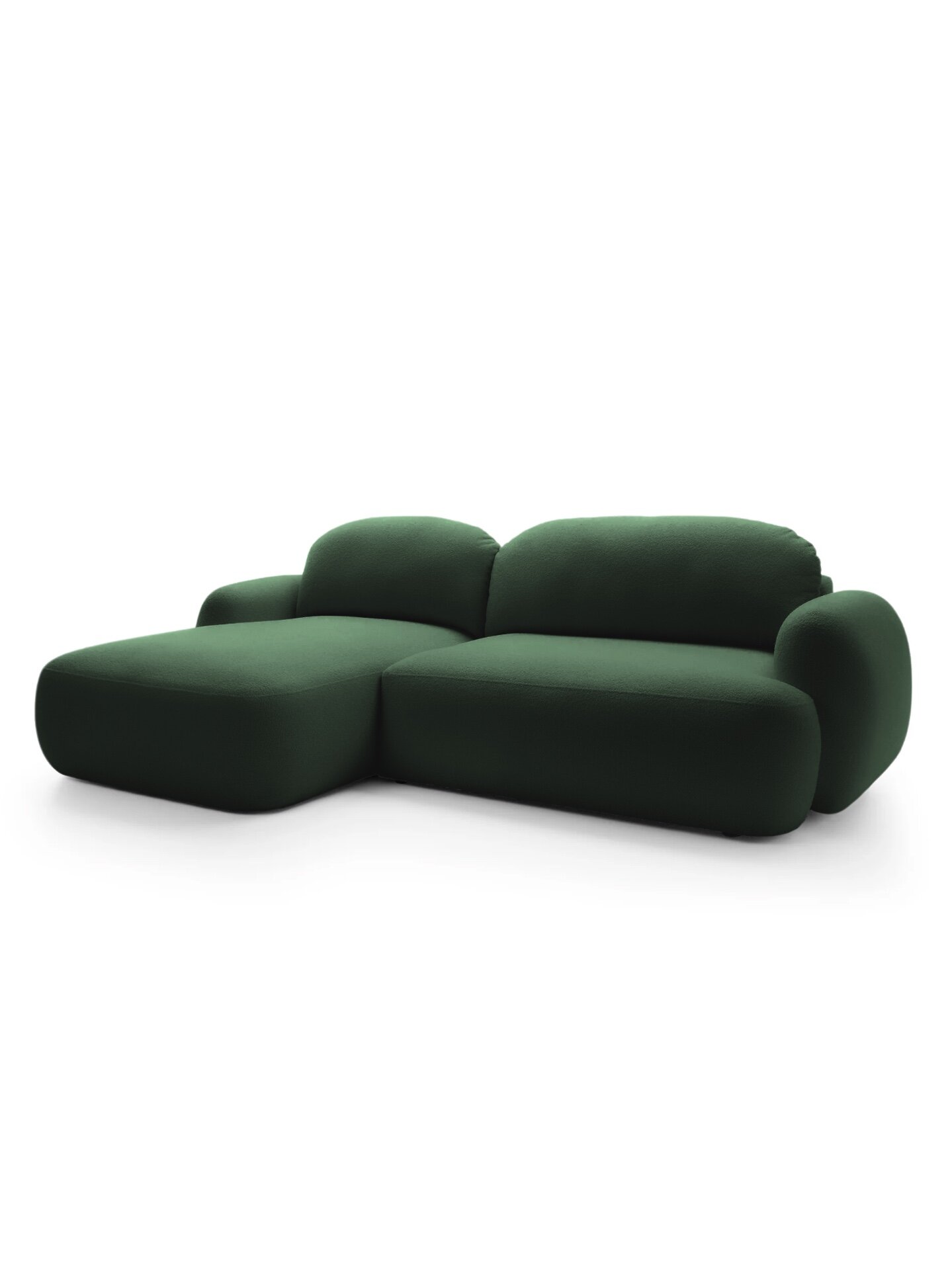 Диван Оклай Andria Delta 21 NOW 197x150x80 см, зеленый Велюр Антивандал, еврокнижка Фиеста