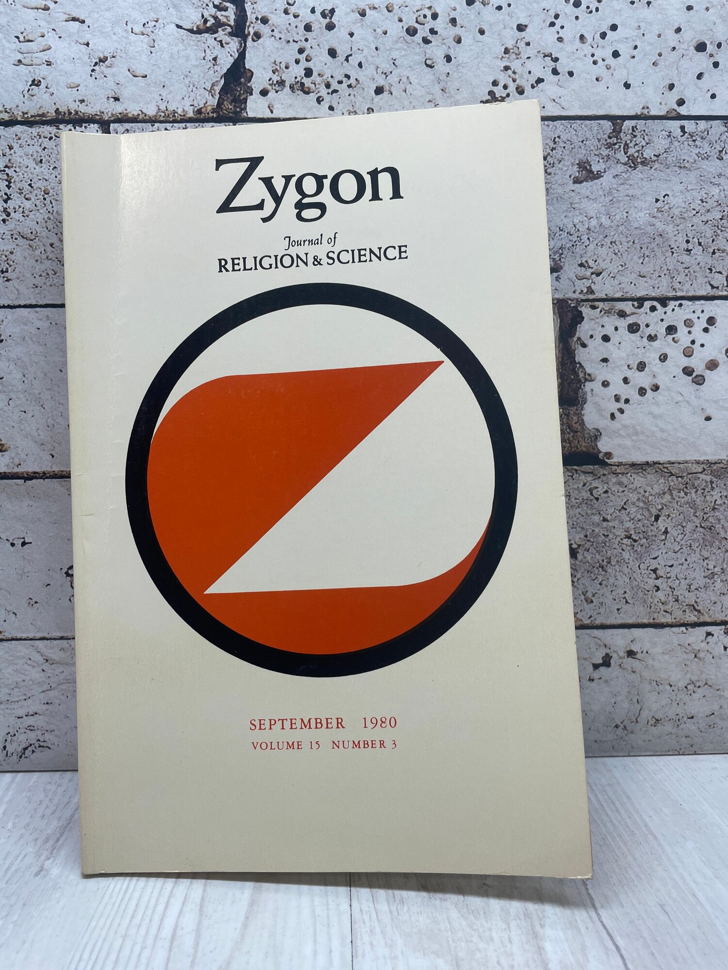 Zygon. Journal of Religion & Science. September. Журнал религии и науки 1980 г