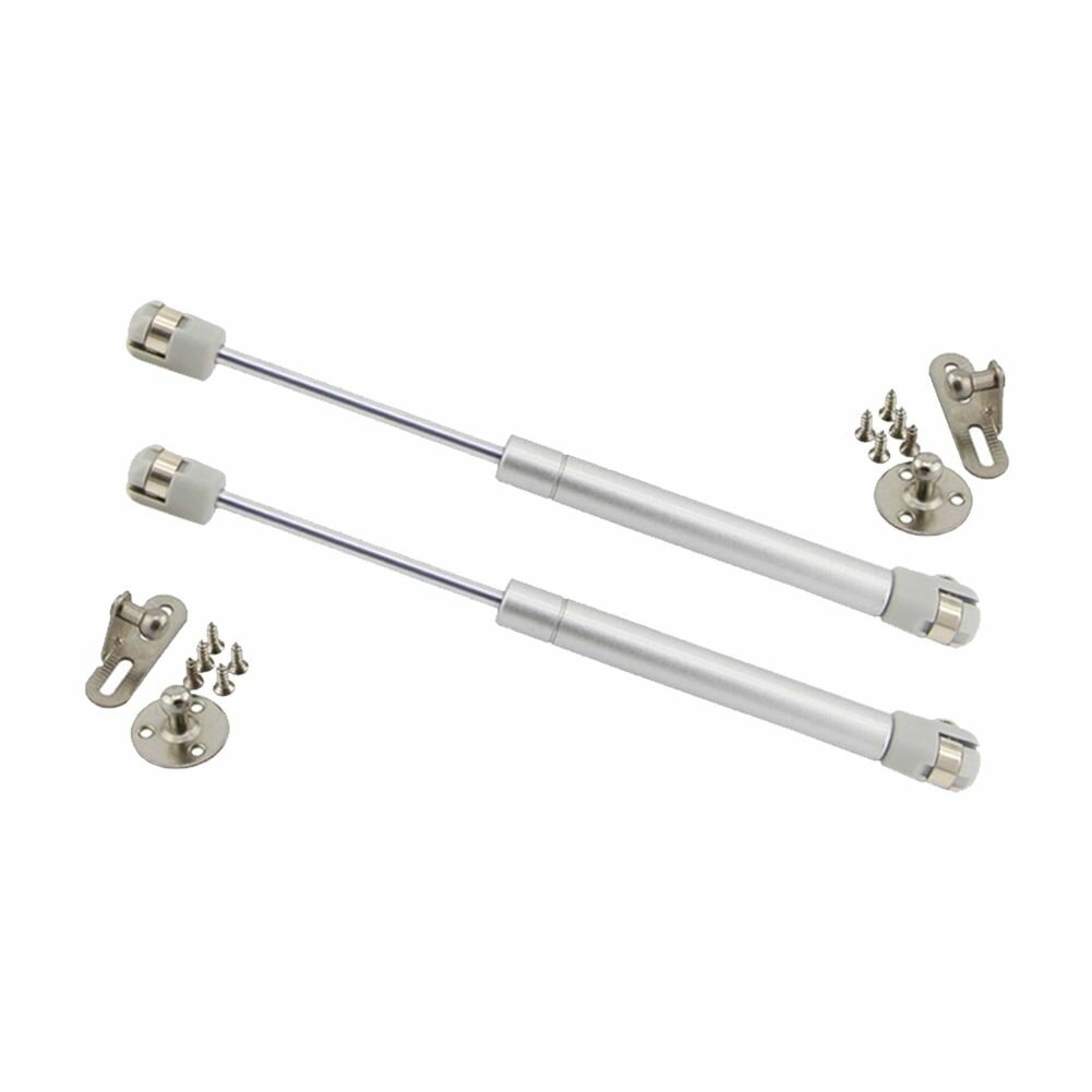 Газовый амортизатор для мебели, 2 шт, 80 Н, длина 245 мм, тихий, с металлическим крепёжным диском