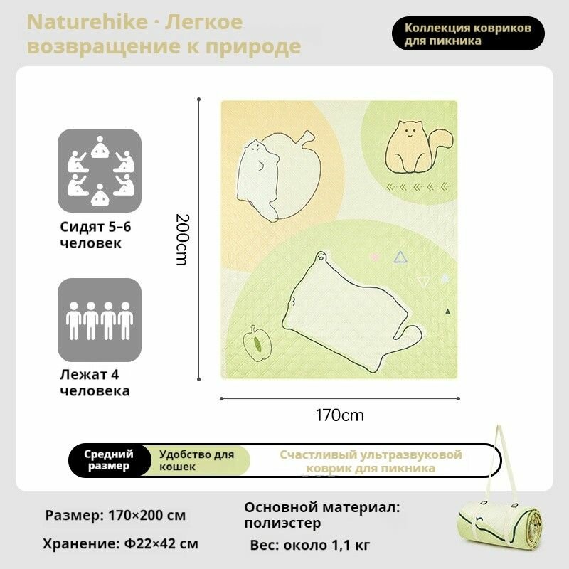 Naturehike Пляжные коврики для загара, водонепроницаемые, легкие, для пляжа, пикника, кемпинга CNK2350WS010