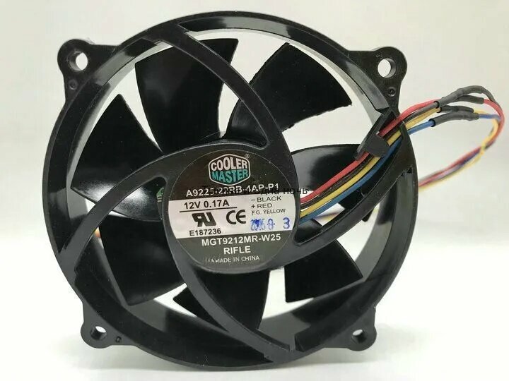 COOLERMASTER A9225-22RB-4AP-P1 12V 0.17A 4-проводной 9 см круглый вентилятор