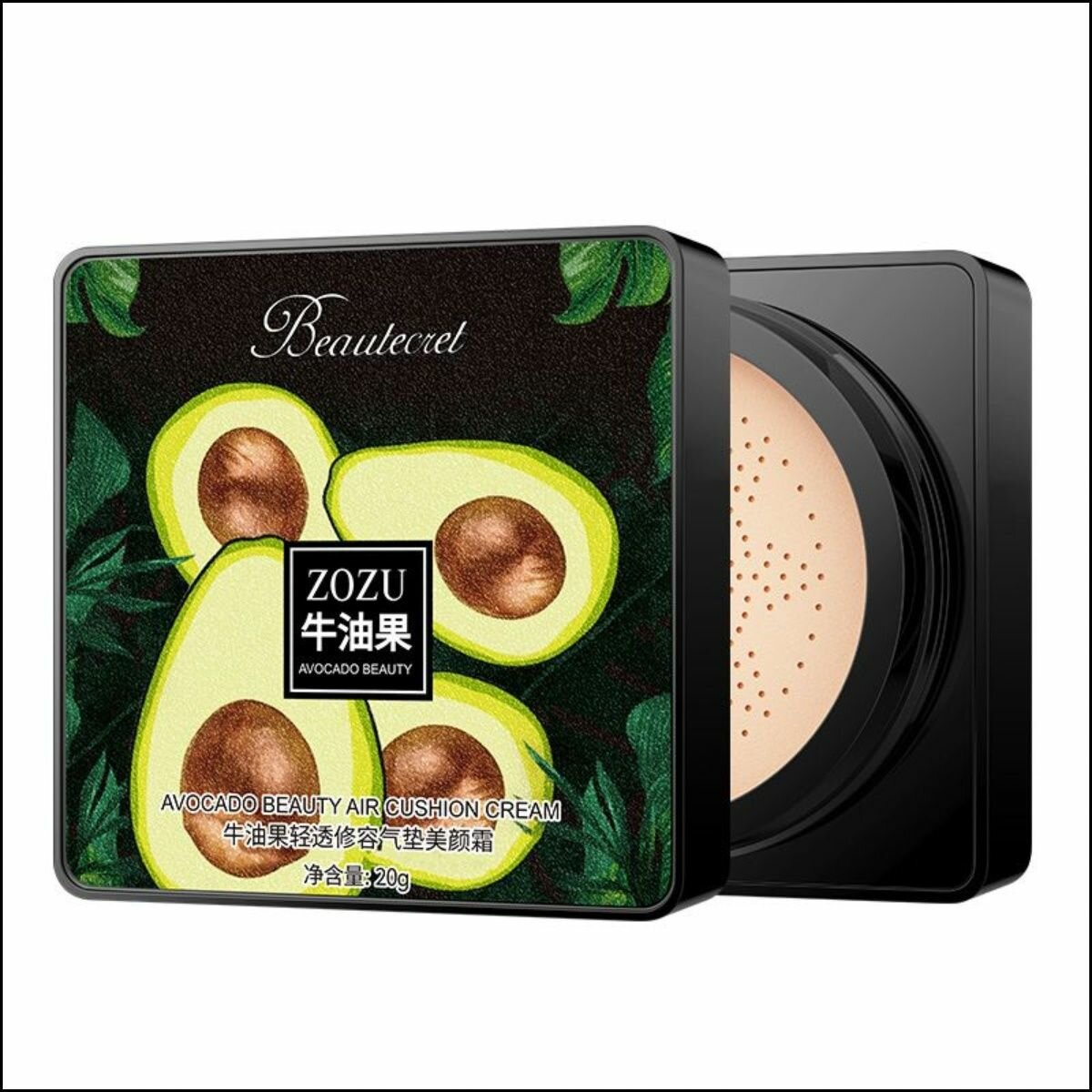 Кушон - тональный крем для лица с экстрактом авокадо ZOZU Beautecret / корейская косметика