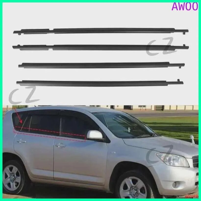 4 шт. уплотнитель бокового стекла автомобиля для Toyota RAV4 2006-2008 гг.