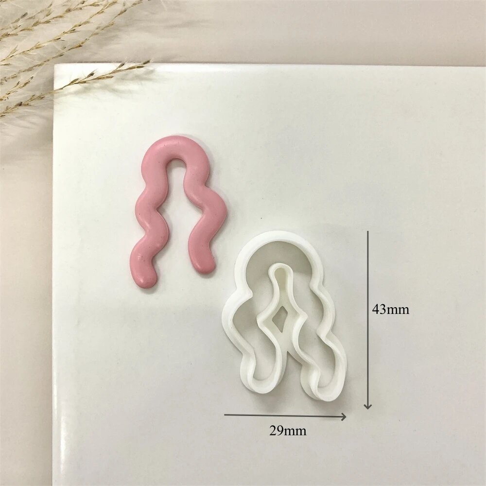 Геометрический резак из полимерной глины, нерегулярные круглые овальные резаки для сережек, форма для сережек, принадлежности для глины, ручная работа, сделай сам, ювелирные инструменты