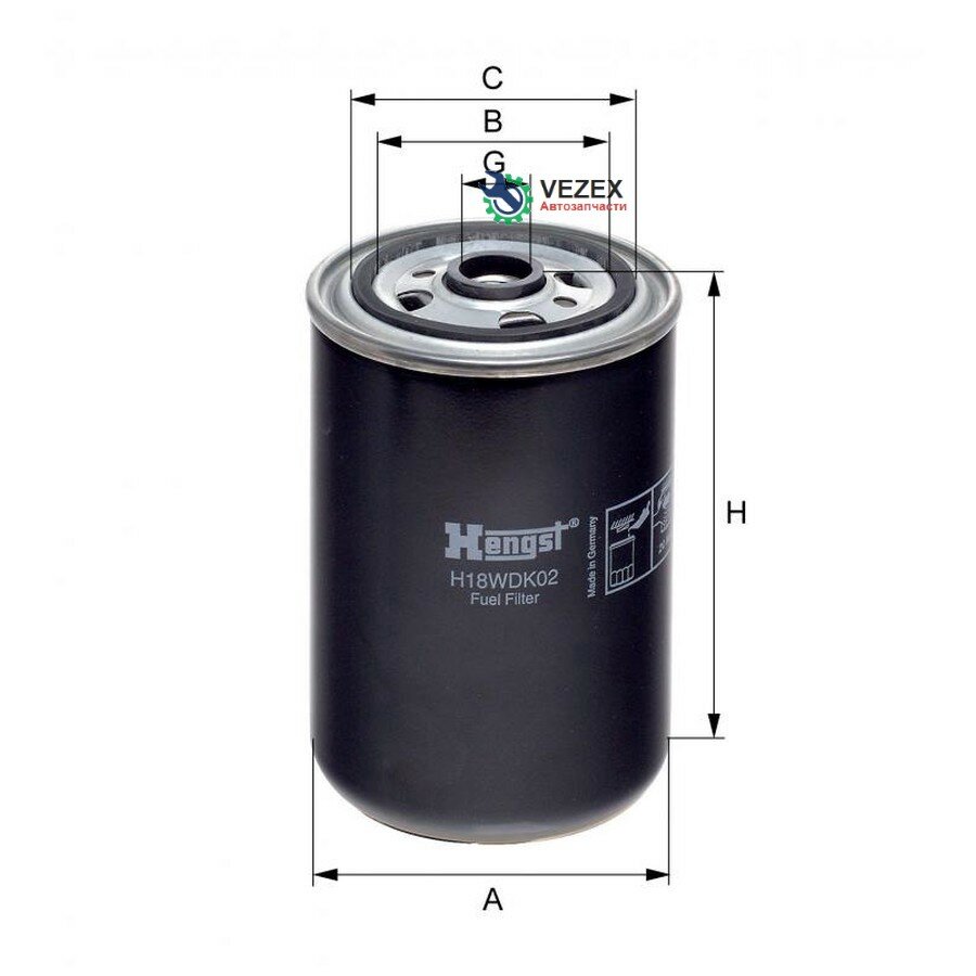 HENGST FILTER H18WDK02 Фильтр топливный