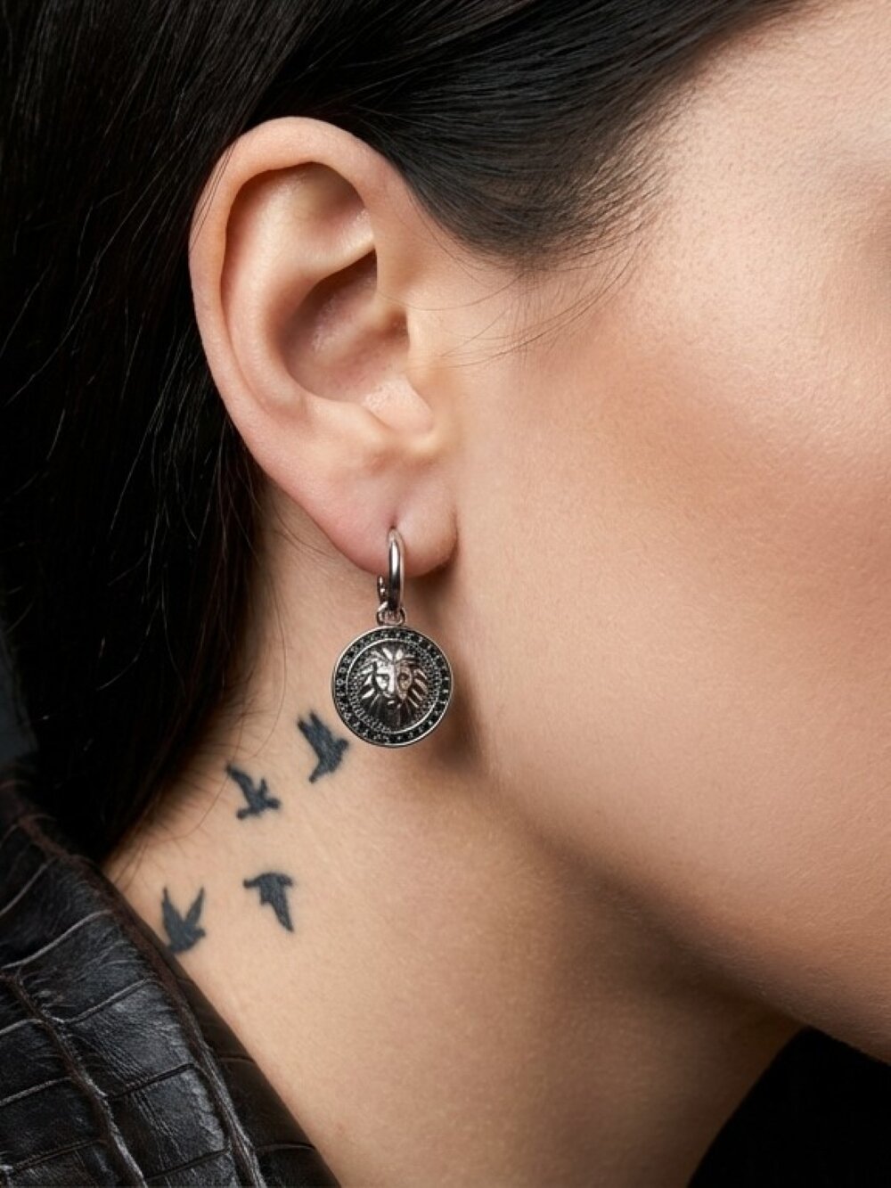 Серьги-трансформеры SILVER CLAW, фианит