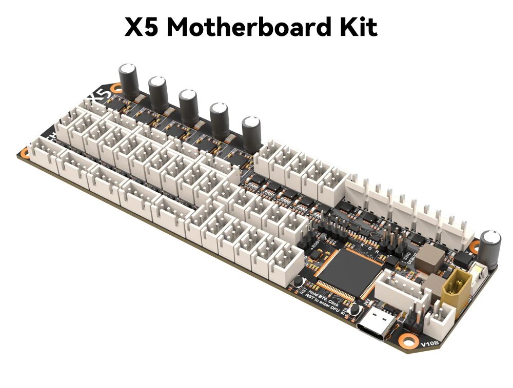 Комплект материнской платы X5 на базе STM32F407VET6 с TMC2209 и 5-канальной поддержкой подачи для аксессуаров для 3D-принтеров QuattroBox