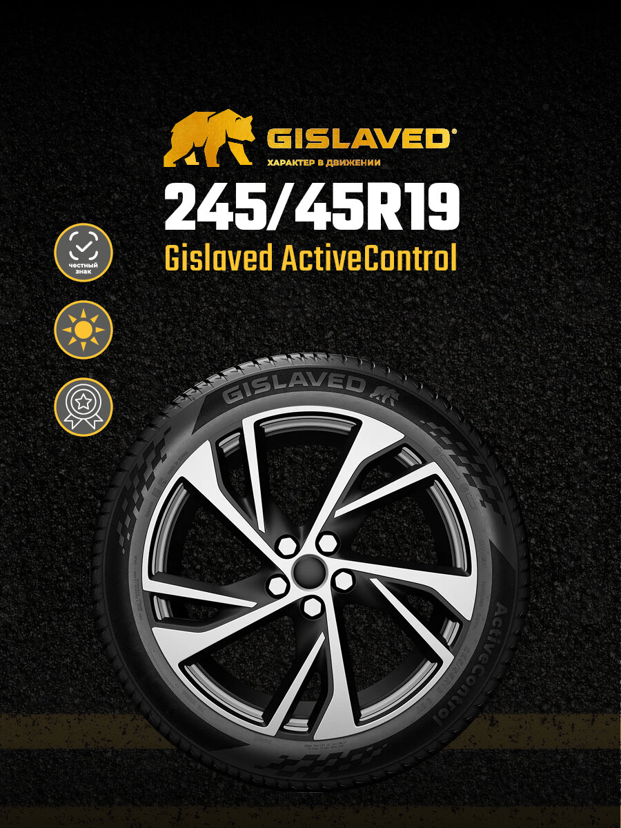 Gislaved ActiveControl 245/45R19 102V XL Летние легковые шины (аналог BRIDGESTONE Alenza 001) — фото 1