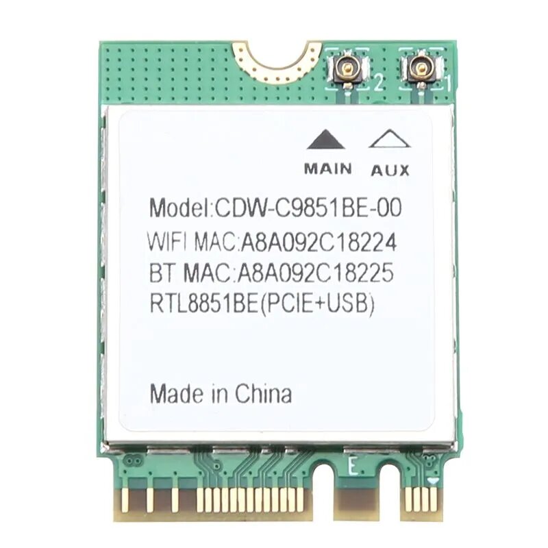 Карта Wi-Fi 6 RTL8851BE AX900 M.2 Bluetooth 5.2 Для Win10/Win11