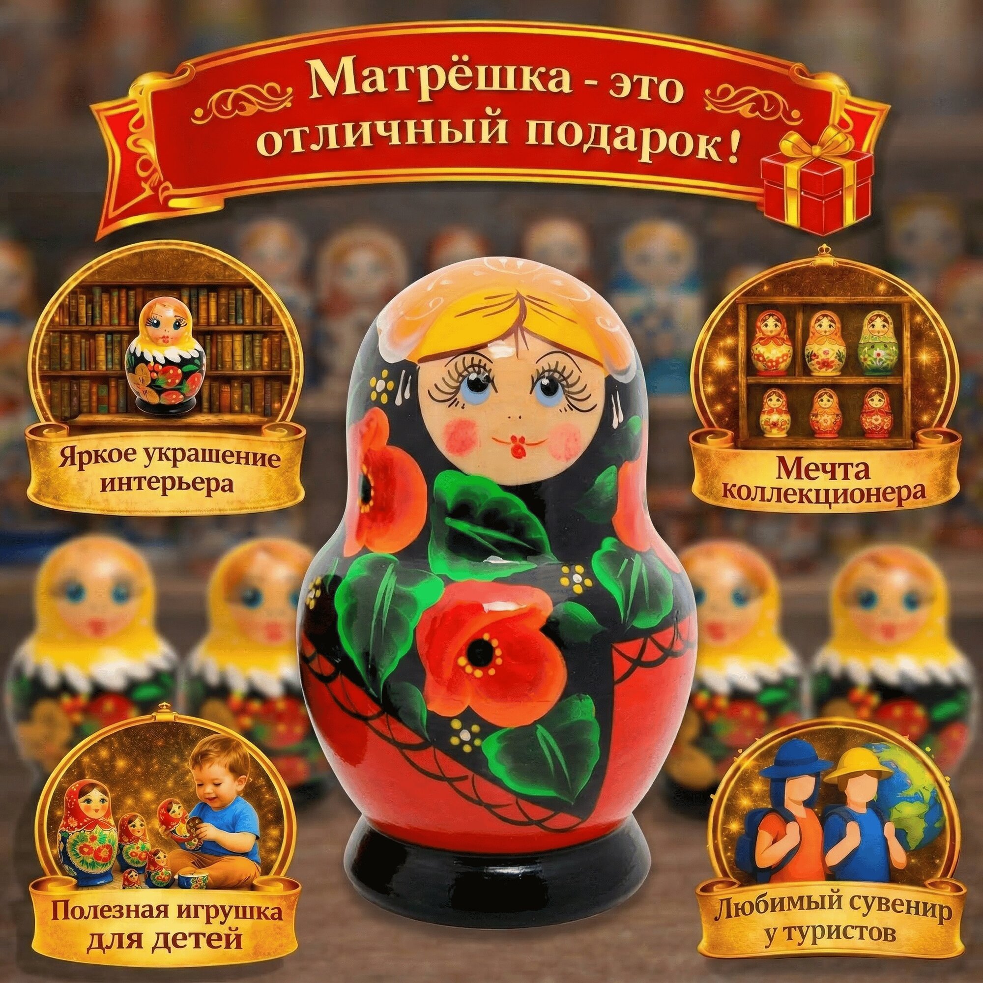 Матрешка Маковница — фото 1