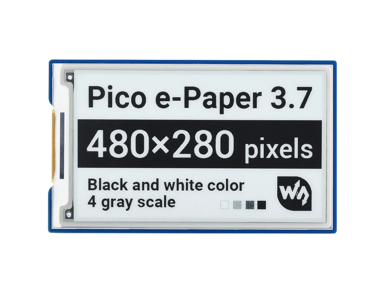 Pico-ePaper-3,7, 3,7-дюймовый модуль дисплея E-Ink для электронной бумаги для Raspberry Pi Pico, 480×280 пикселей, черный/белый, интерфейс SPI