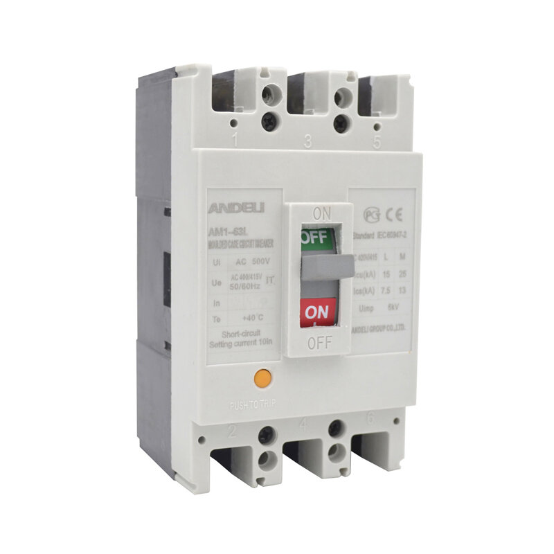 ANDELI Автоматический выключатель AM1-63L/3P 63A 25KA ADL06-008