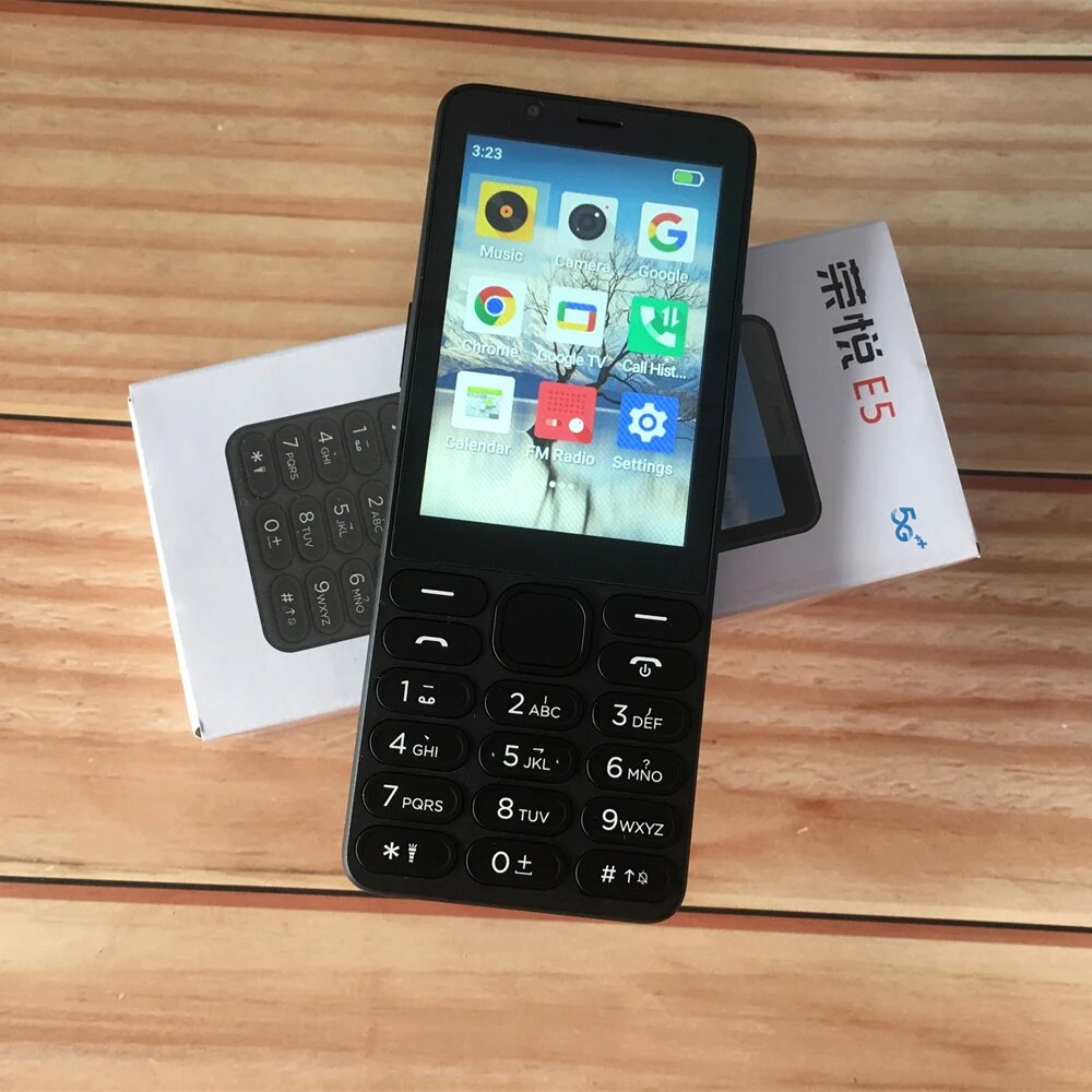 Смартфон E5 5G, 2 ГБ ОЗУ + 32 ГБ ПЗУ, 3,5-дюймовый экран, кнопочный, UNISOC Octa Core, Android 13, 3000 мАч, 5,0 МП, BigHorn, 3G, 4G LTE