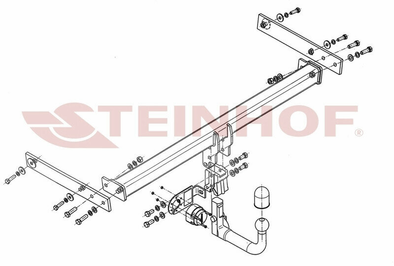 Фаркоп на Audi Q3, в т (паспорт и сертификат в комплекте)(без электрики) Steinhof. A-097