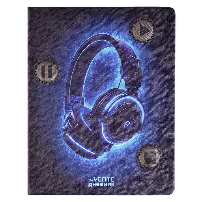 Дневник deVENTE Headphones, 1-11 класс, белая бумага 80 г/м2, печать в 1 краску, 48 листов 2020511