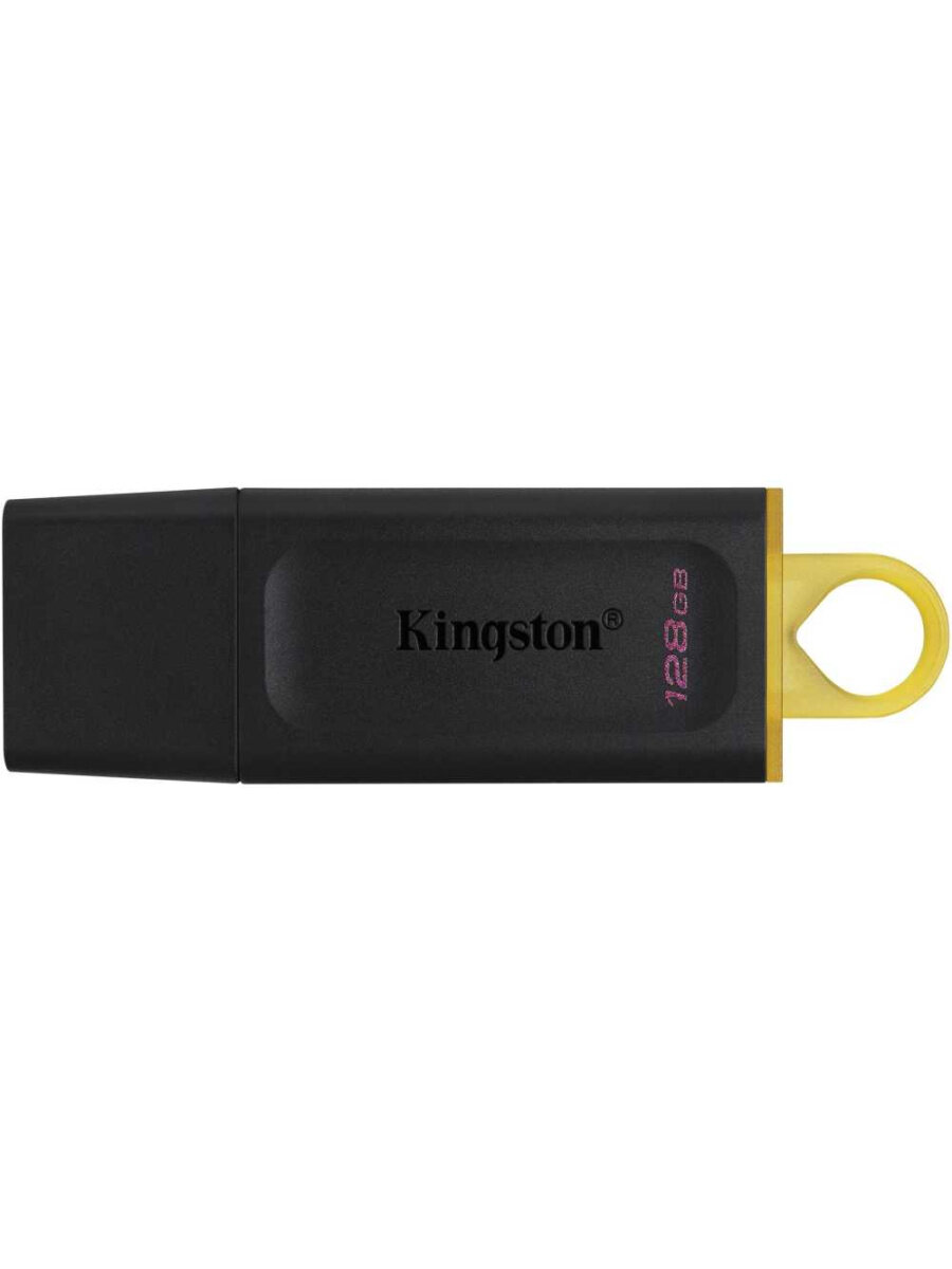 Флешка USB 3.2 KINGSTON DataTraveler Exodia 128ГБ, черный и желтый, пластик, с колпачком, dtx/128gb, для ПК