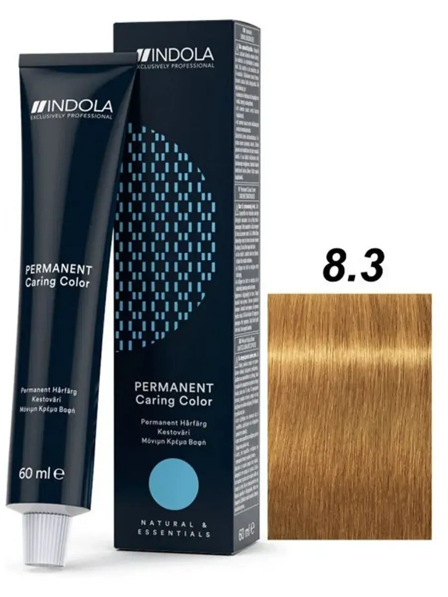 Indola Natural Essentials 8.3 Стойкая крем-краска для волос 60мл