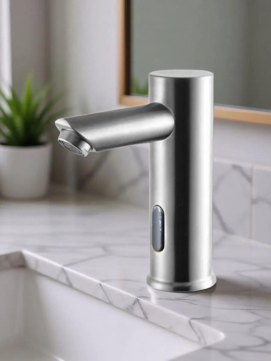 Смеситель сенсорный для раковины из нержавеющей стали Hansen HN70005-G сатин