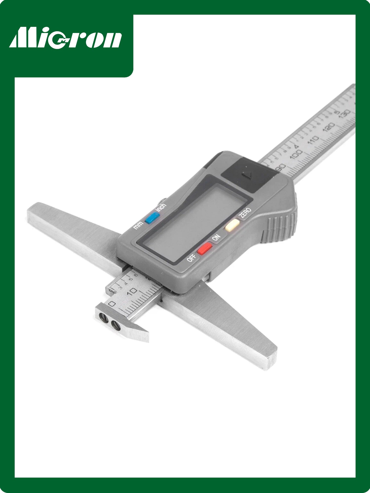 Штангенглубиномер Micron ШГЦ- 200 0.01 электронный с толщиномером (грси № 93125-24)