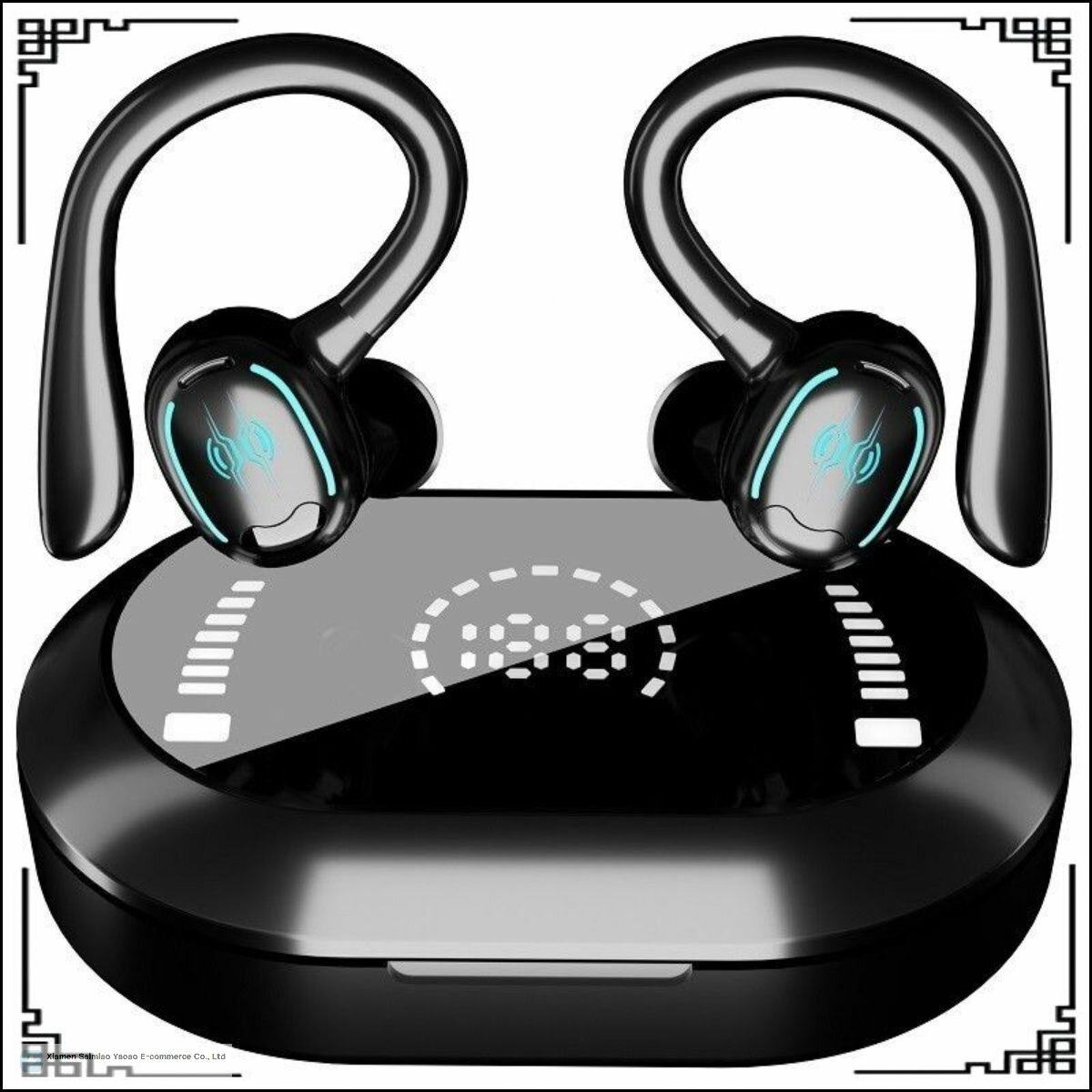 YYK635 SportLock TWS Bluetooth 5.3/ENC/IPX5 Беспроводные наушники с ушным креплением для бега и фитнеса со стереозвуком iOS/Android