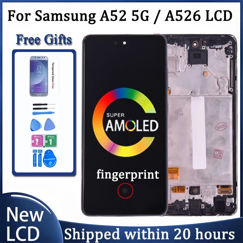 Дисплей Super AMOLED Black With Frame для Samsung A52 5G SM-A526