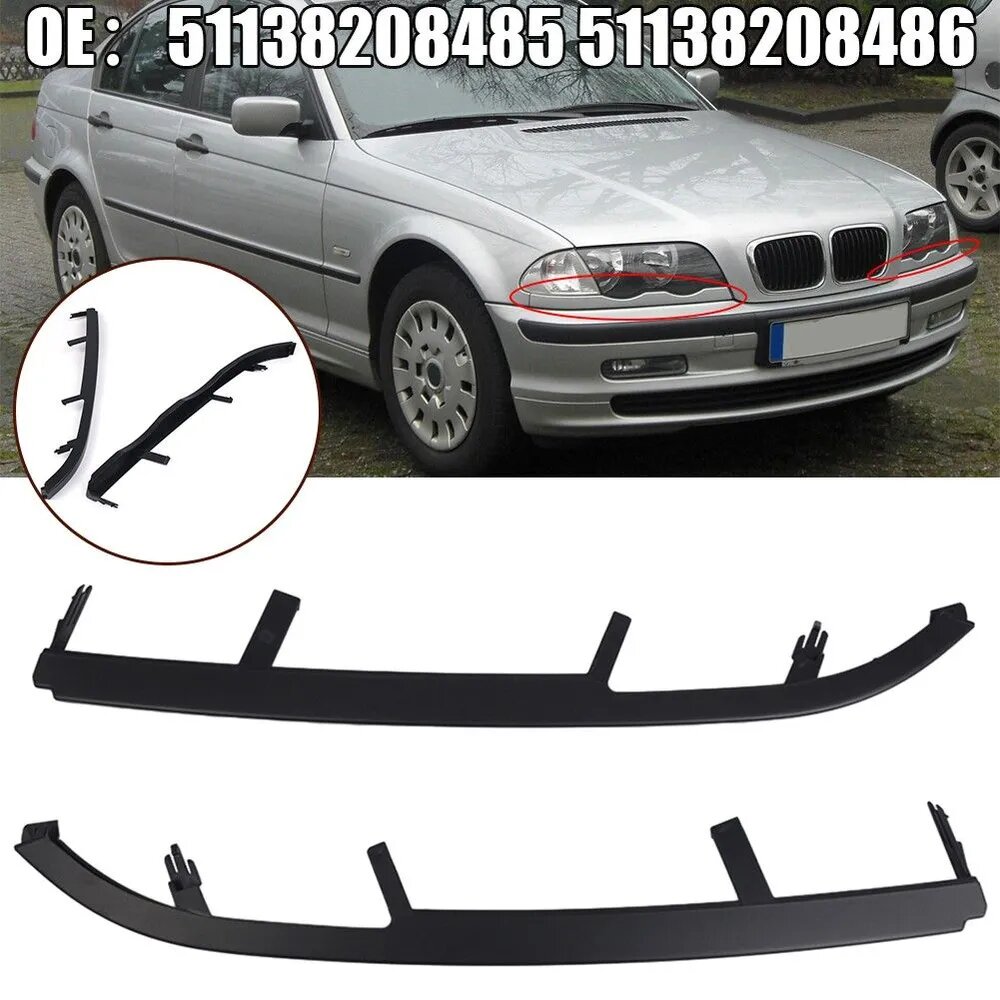 Корпус фары, арт. Нижняя отделка фары BMW 3 серии E46 4-дверный 1999-2001