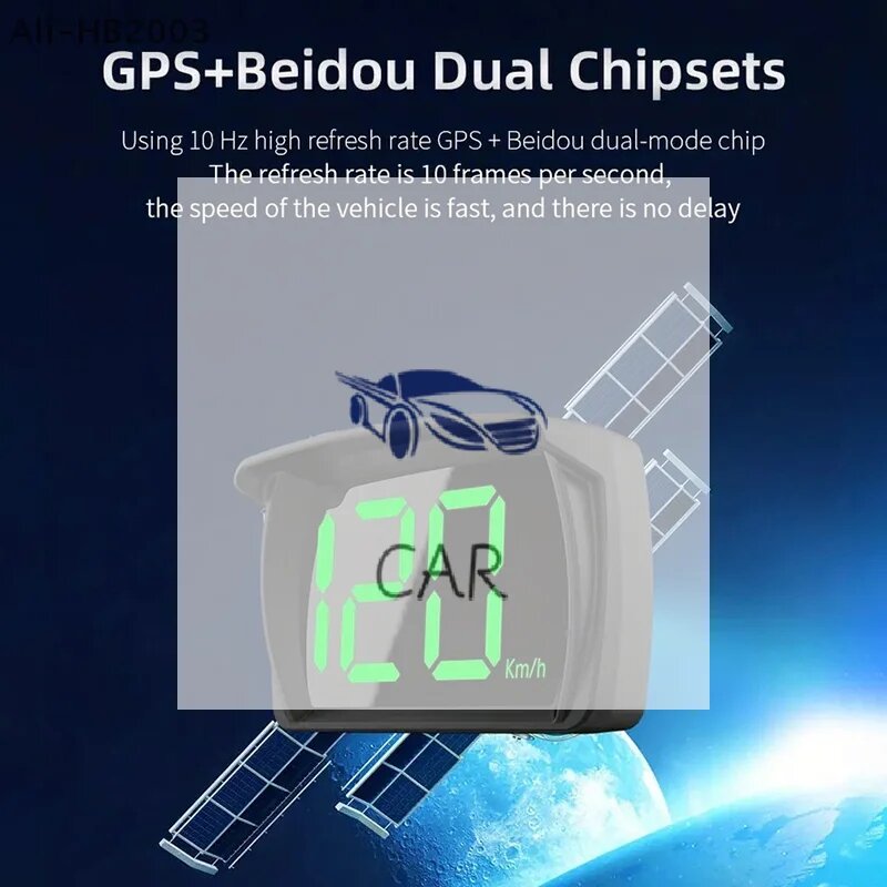 Автомобильный HUD проекционный дисплей, автоматический GPS-спидометр, проекционный дисплей, электронные аксессуары для всех, автомобильный измеритель скорости KM/H HUD