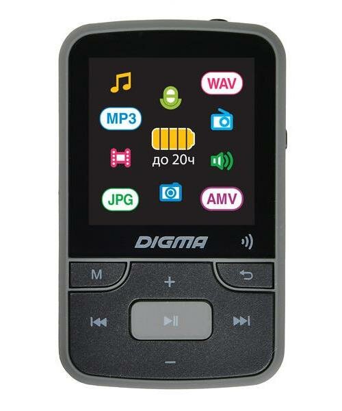 Плеер Hi-Fi Flash Digma Z4 BT 16Gb черный/1.5/FM/microSD/clip [1017070]