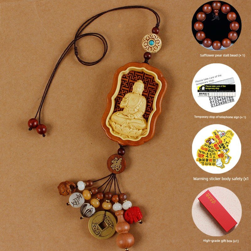 Подвеска для автомобиля из самшита «Будда», новая модель 2026 года, высококачественное украшение для салона автомобиля,