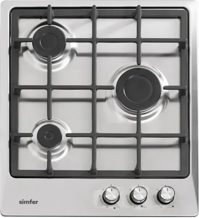 Газовая варочная панель Simfer H45V30M416, нержавеющая сталь