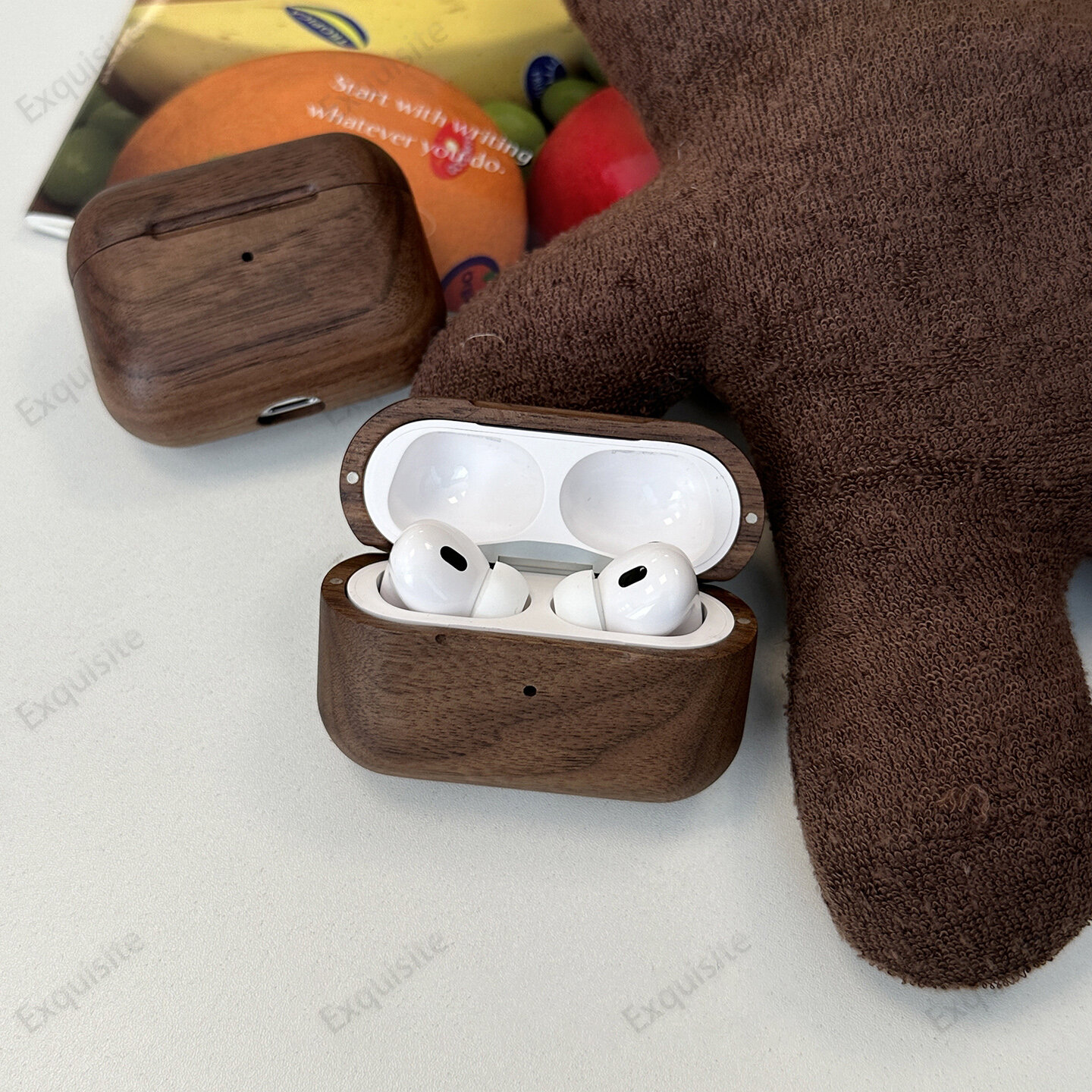 Подходит для AirPods Pro/Pro2 universal, деревянный чехол для наушников, модные аксессуары