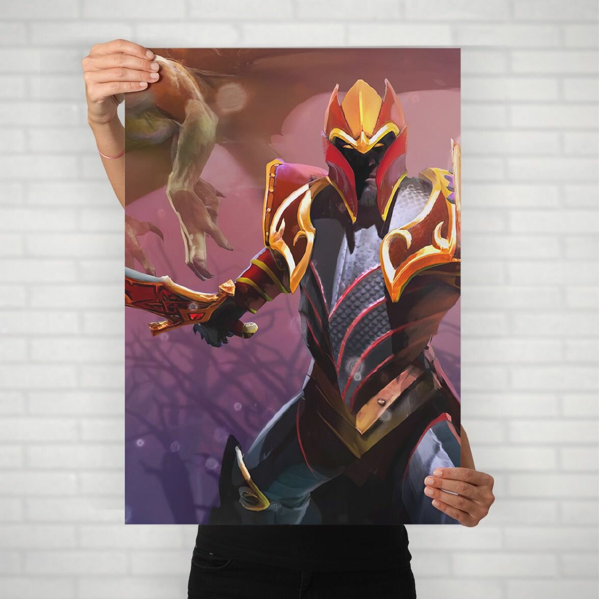 Плакат на стену для интерьера Dota 2 (Dragon Knight 2) - Постер по игре формата A1 (60х84 см)