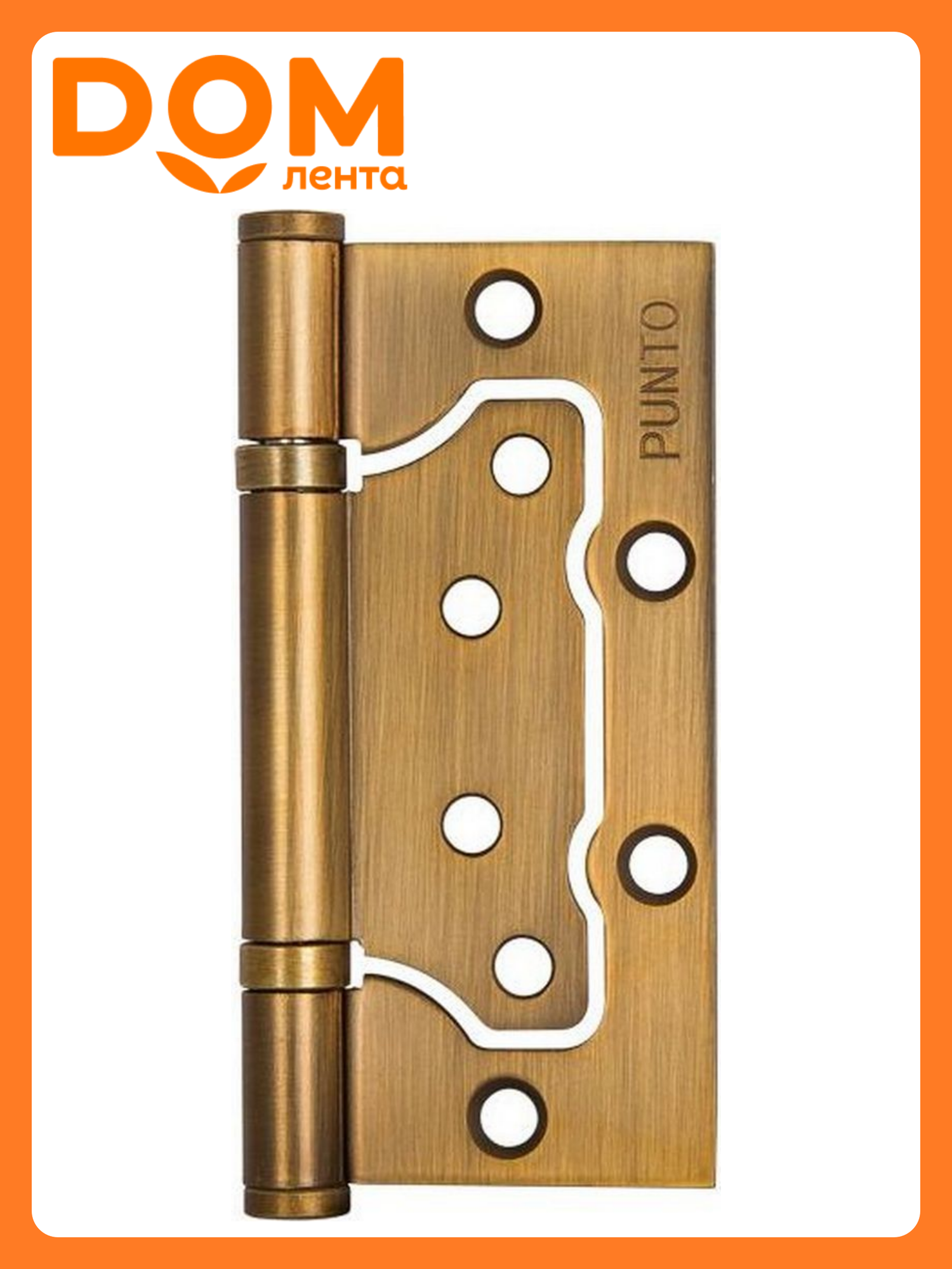 Дверная петля универсальная накладная PUNTO 200-2B 100x51x2,5 мм кофе