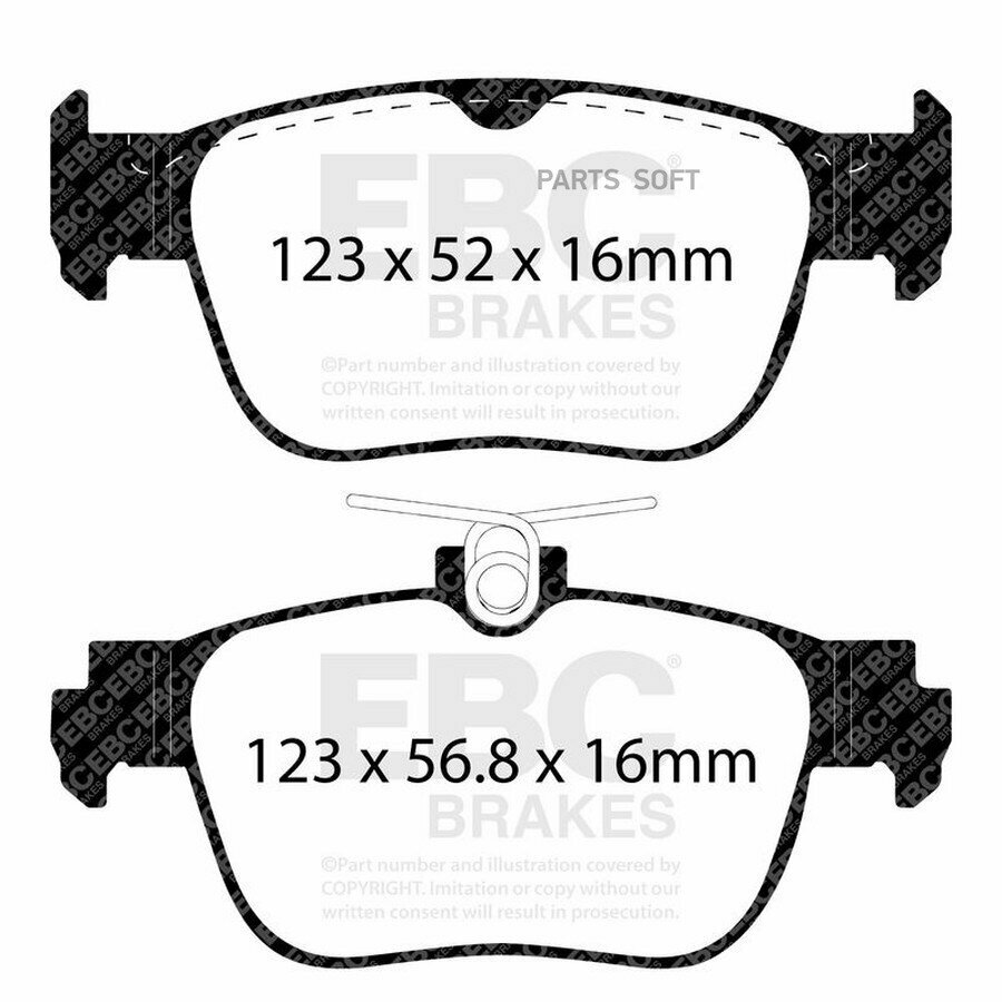 Накладки тормозные от официального дистрибьютора, EBC-BRAKES, артикул DP42440R