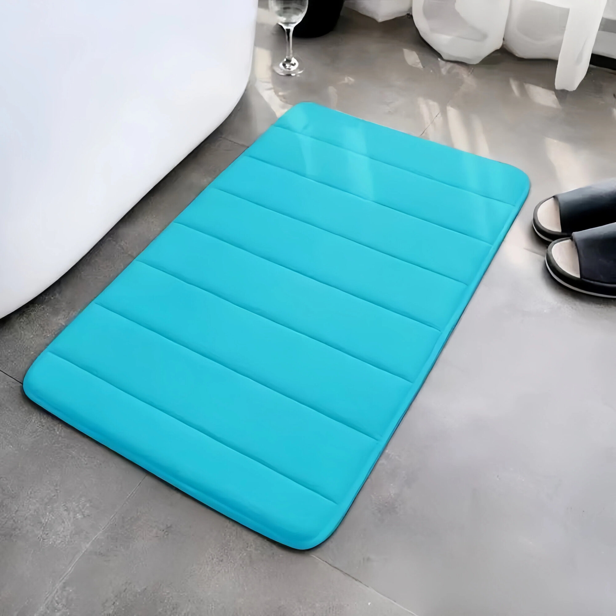 Xiaomi Youpin пенный коврик для ванной, коврик для туалета, очень мягкий нескользящий коврик для ванной, напольные коврики, высокая плотность, супервпитывающий коврик для дома, Black1