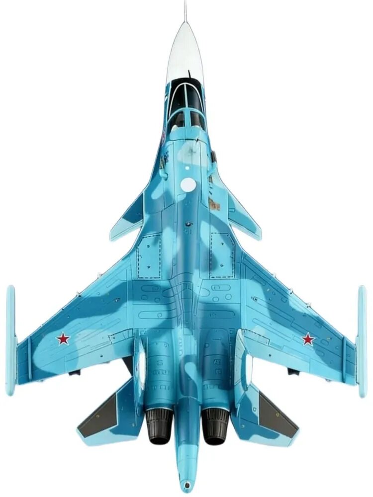 Модель самолета из сплава, Су-34, российский истребитель-бомбардировщик 1:100