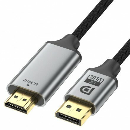 Кабель-переходник KS-is 8K Displayport (M) -> HDMI (M) 1.8 метра