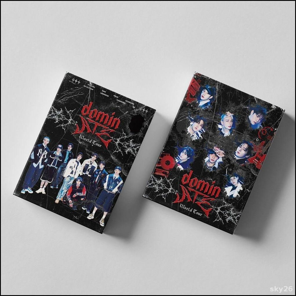 Эксклюзивный набор из 55 LOMO карт Stray Kids GIANT с плакатом для альбома DominATE World Tour