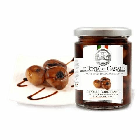 Бакалея"Le Bonta' del Casale" Cipolle Borettane all'Aceto Balsamico di Modena 314г