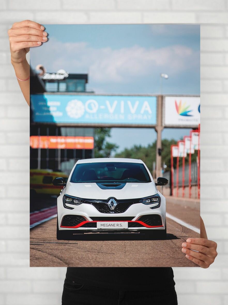 Плакат на стену для интерьера Авто и Мото (Рено Меган R.S. Трофи R - Renault Megane R.S. Trophy R) - Постер по транспорту формата A1 (61x84 см)