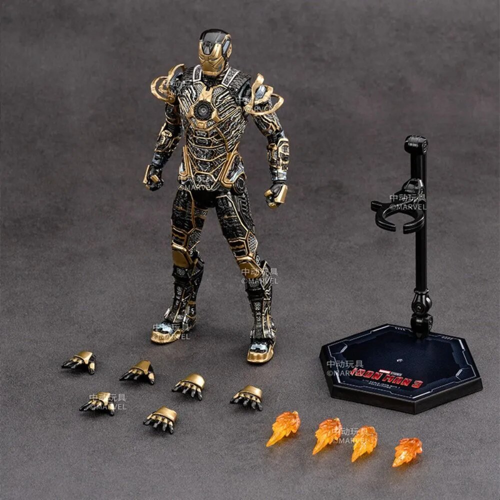 ZD Оригинальная Фигурка Железного Человека Marvel MK41 Черный Скелет 7 Дюймов Модель Игрушки