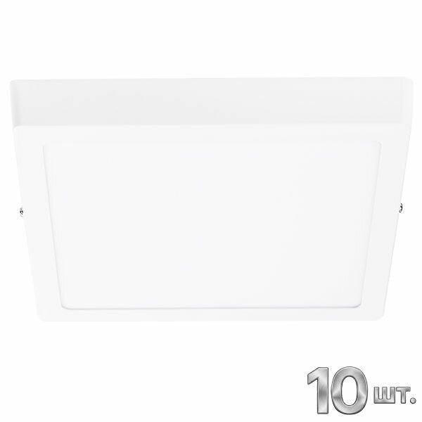Светильник потолочный светодиодный накладной Lightstar ZOCCO 324184, 4000K, 18W, квадратный, белый, комплект 10 шт.