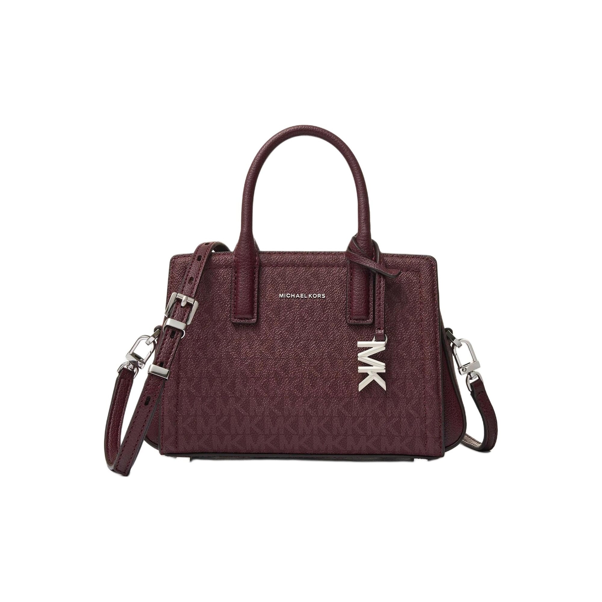 Сумка MICHAEL KORS, фактура тиснение, коричнево-красный