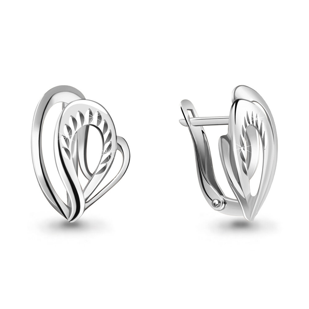 Серьги Abis, серебро, 925 проба, родирование
