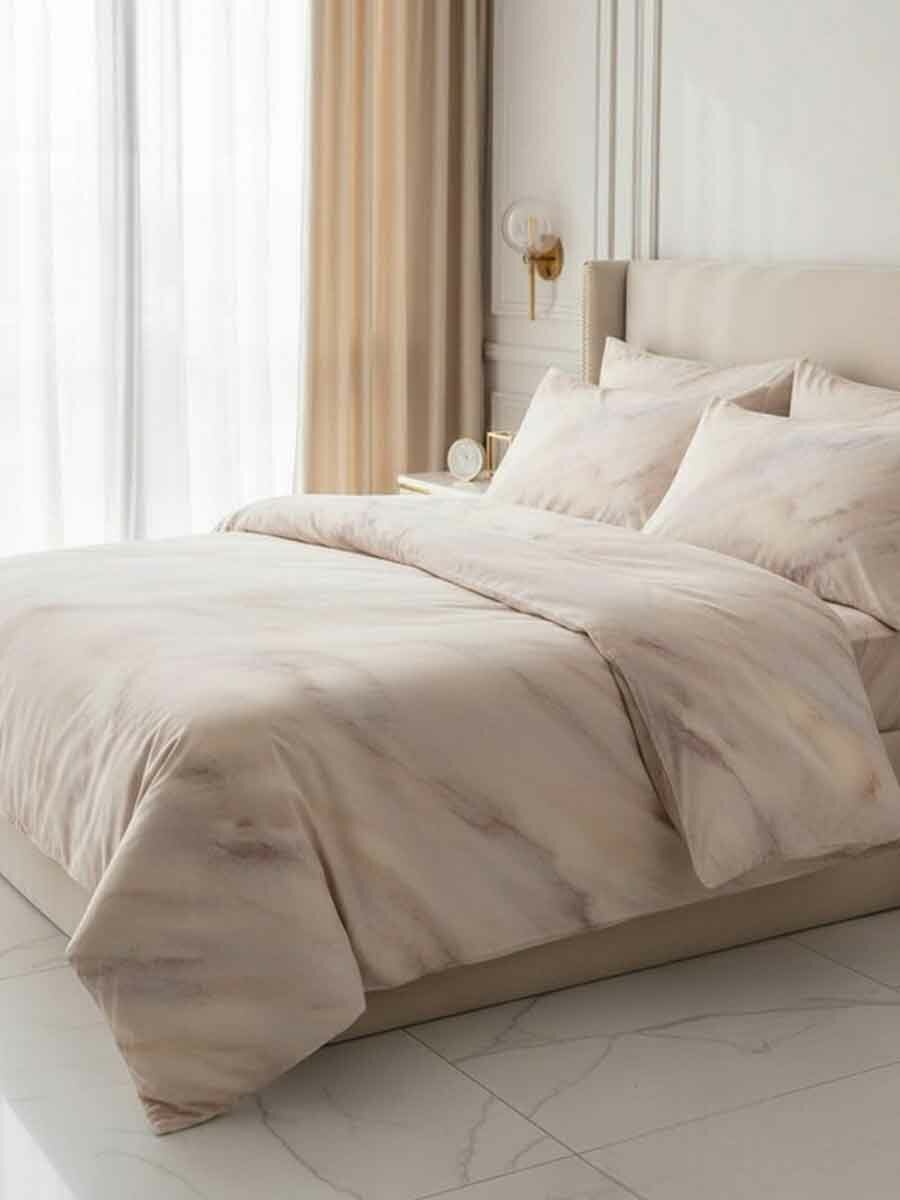 Постельное белье Евро Pappel Pristine, хлопок, евростандарт, 4 предмета